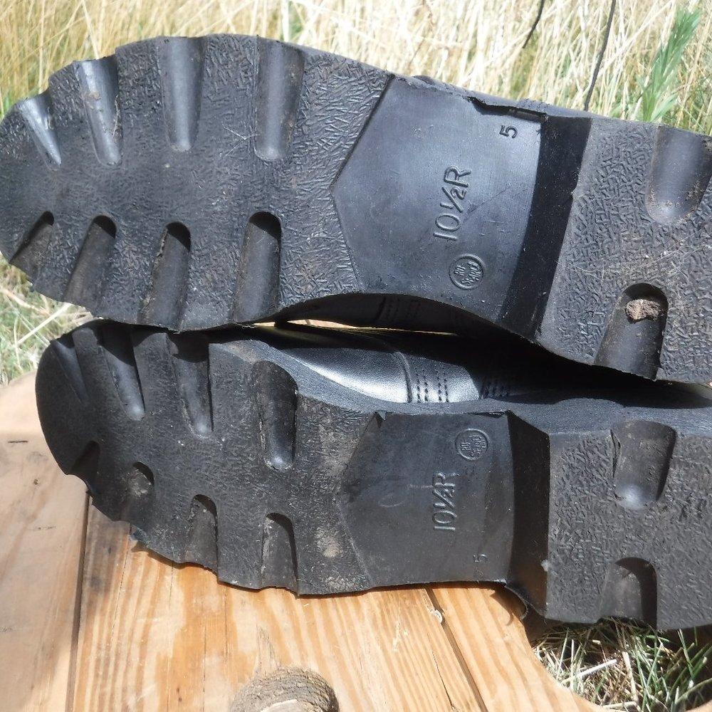 Vintage Military Boots 1981 Black Leather Mens 10.5 - Gem